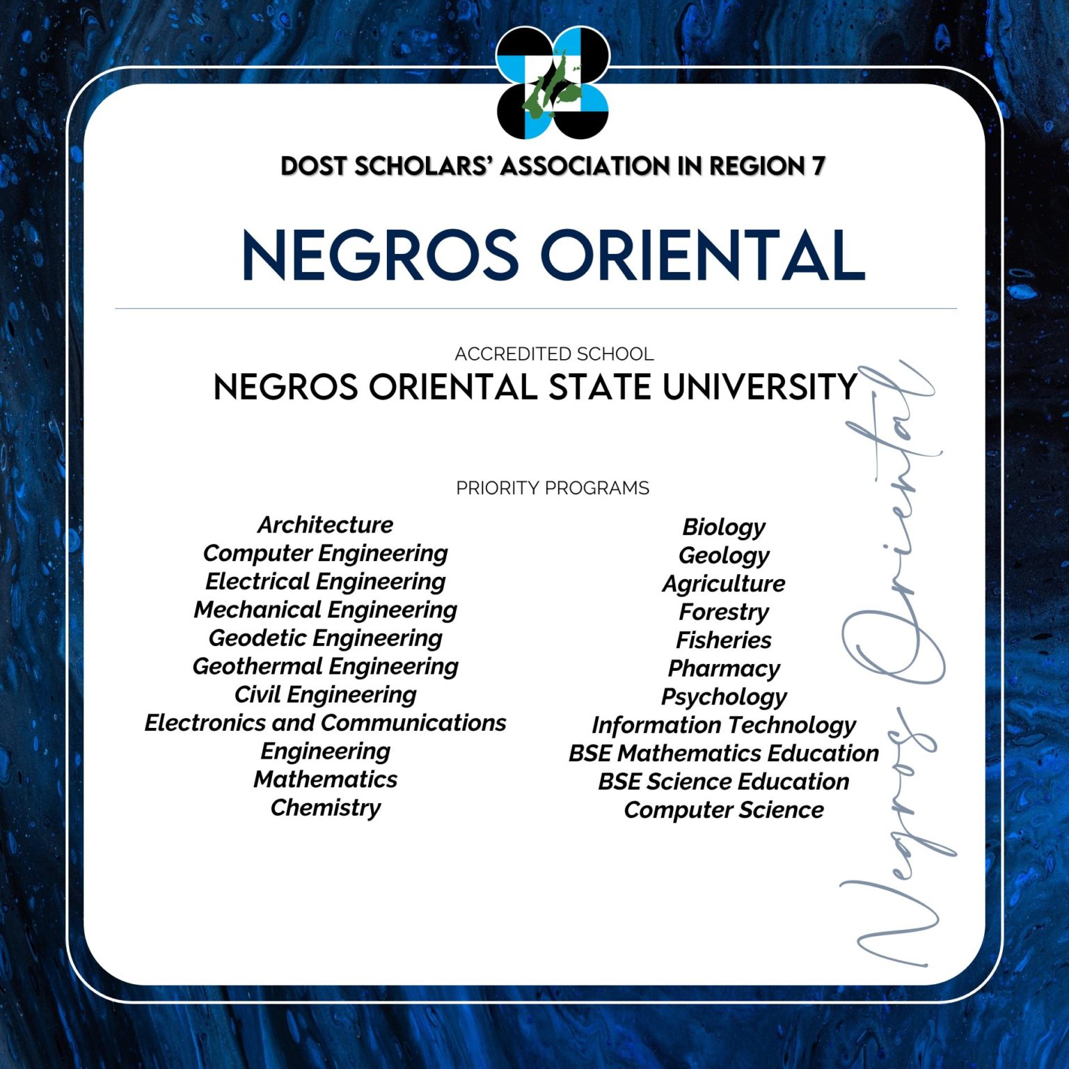 LIST: DOST-7 Scholarship Accredited Schools, Courses for A.Y. 2020-2021