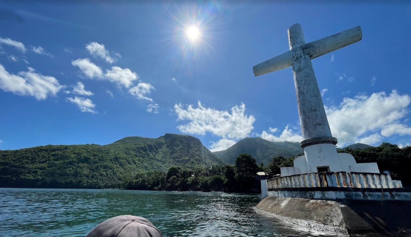 What is in Camiguin's Sunken Cemetery?