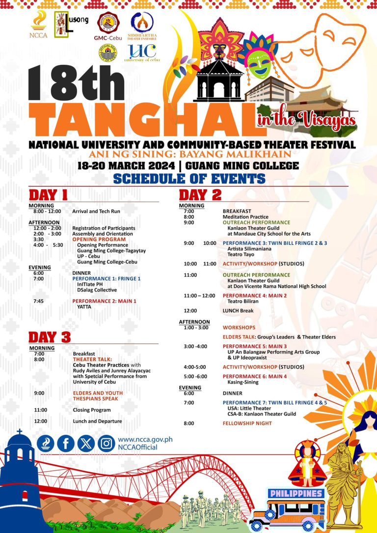 18th Tanghal In Visayas: Empowering Thespians of the Visayan Regions ...